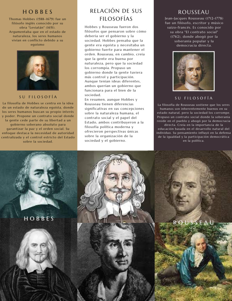 Hobbes vs Rousseau: Filosofía del Contrato Social | PDF | Contrato ...