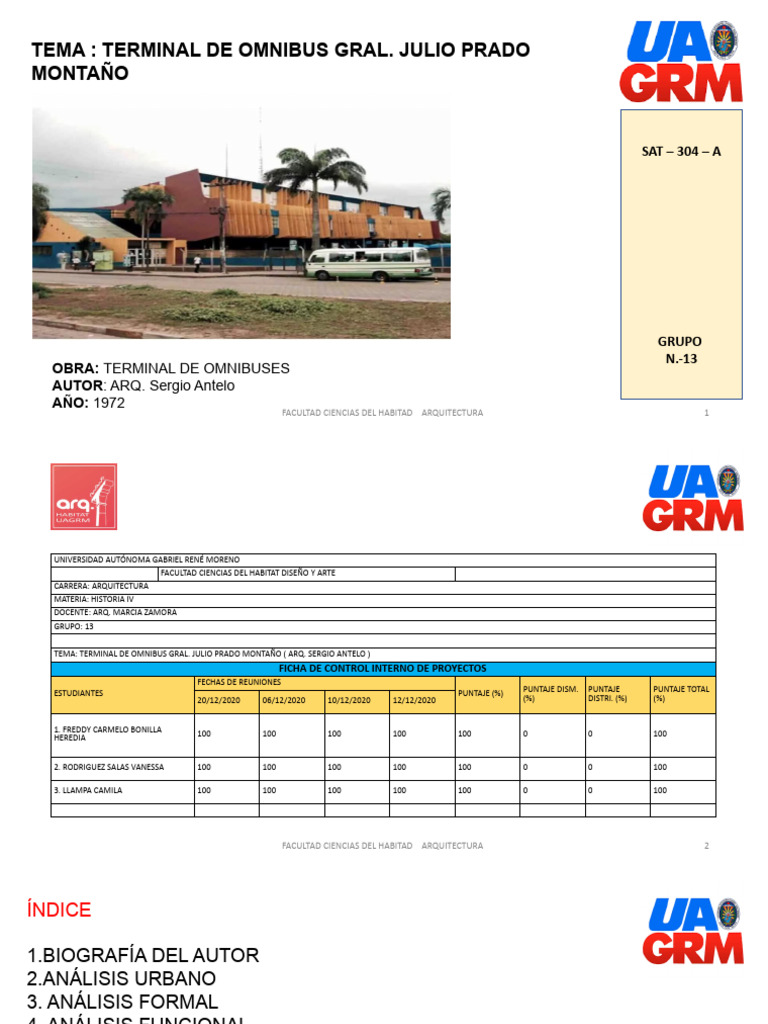 Tema Terminal Omnibus Gral. Julio Prado Montaño | PDF