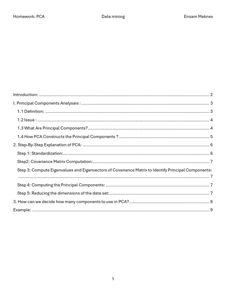 Devoir PCA | PDF | Principal Component Analysis | Eigenvalues And Eigenvectors