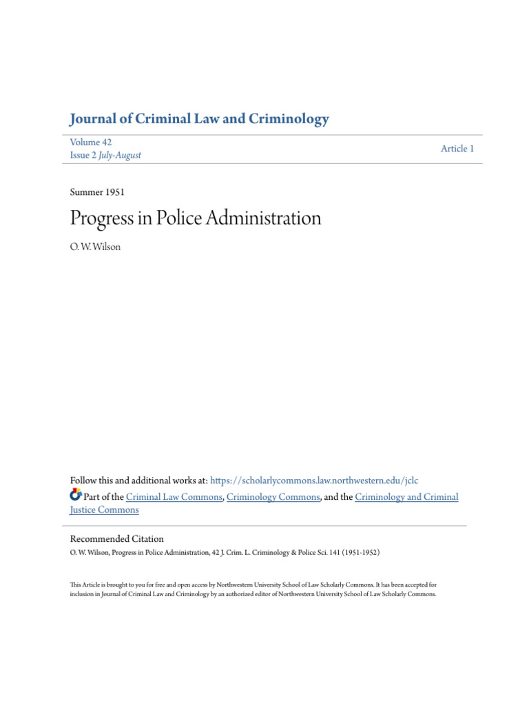 Progress in Police Administration | PDF | Police | Federal Government ...