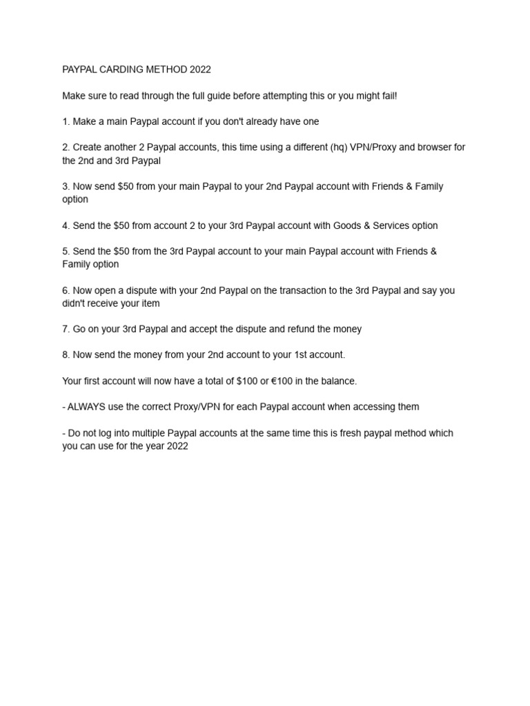 PayPal Carding | PDF