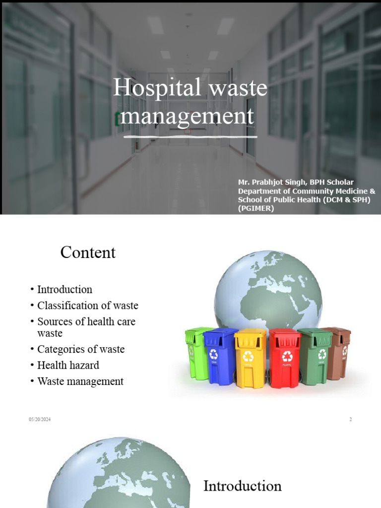Hospital Waste Management - Lecture | PDF | Sterilization (Microbiology ...