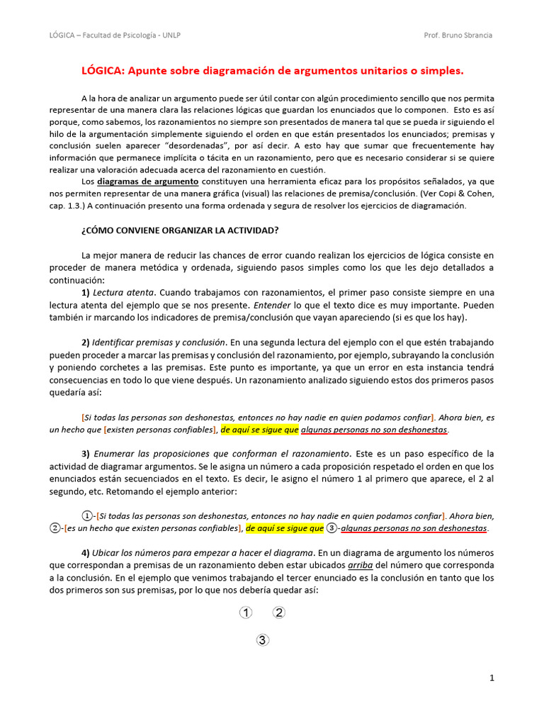 Apunte 3 - Diagramación de Argumentos Simples | PDF | Argumento | Vida