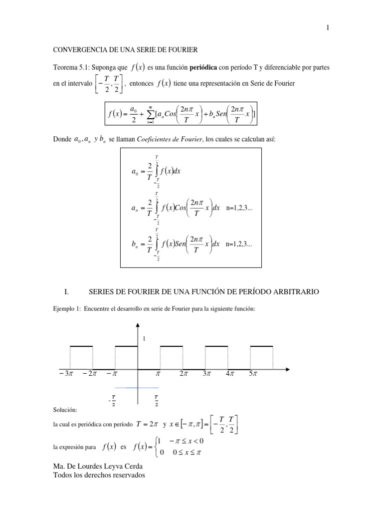 Series de Fourier I | PDF | Funciones trigonométricas | Series de Fourier