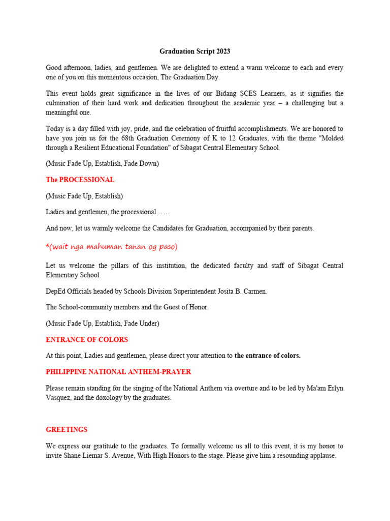 Graduation-Script-2023-final | PDF