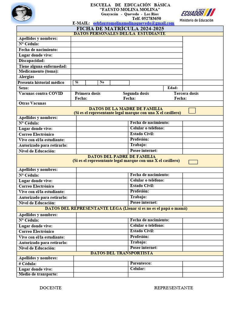 Ficha de Matrícula Fmm 2024 (2) | PDF | Drogas | Medicina CLINICA