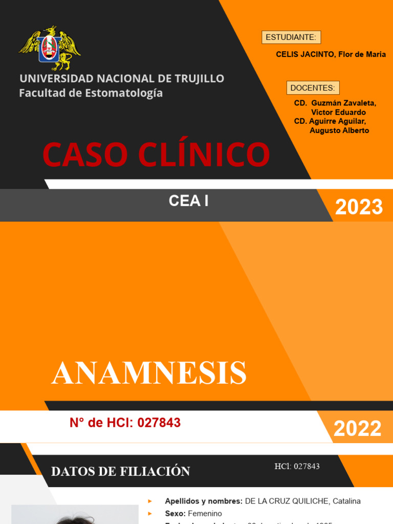 Caso Clinico #1-Cea | Descargar gratis PDF | Odontología | Diente