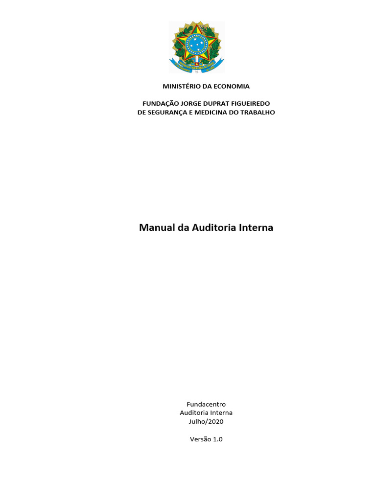 Manual Da Auditoria Interna | PDF | Auditoria interna | Contabilidade