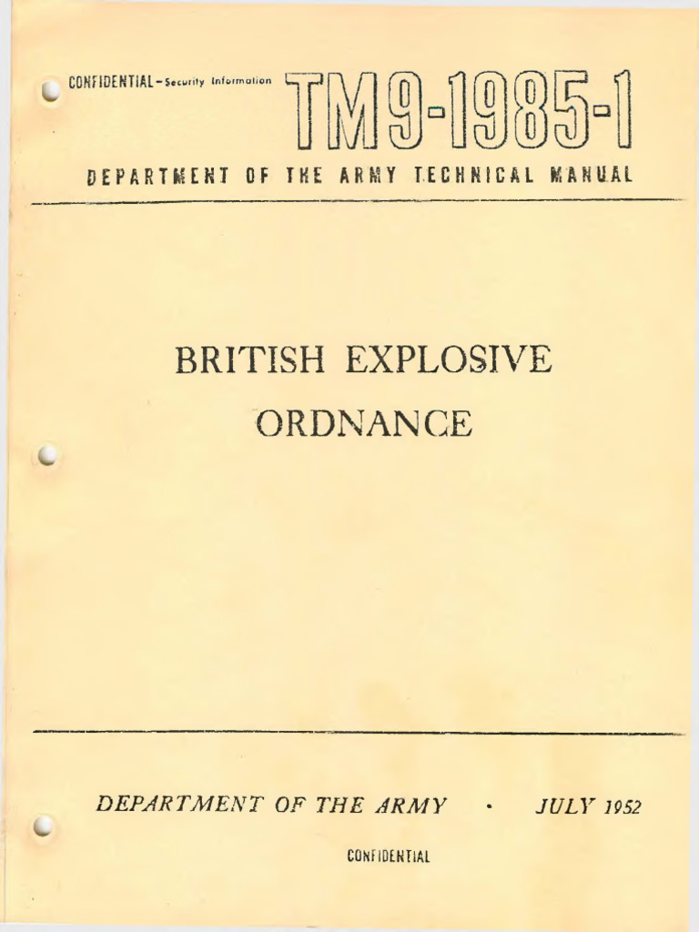 British Explosive Ordnance Guide | PDF | Fuze | Shell (Projectile)