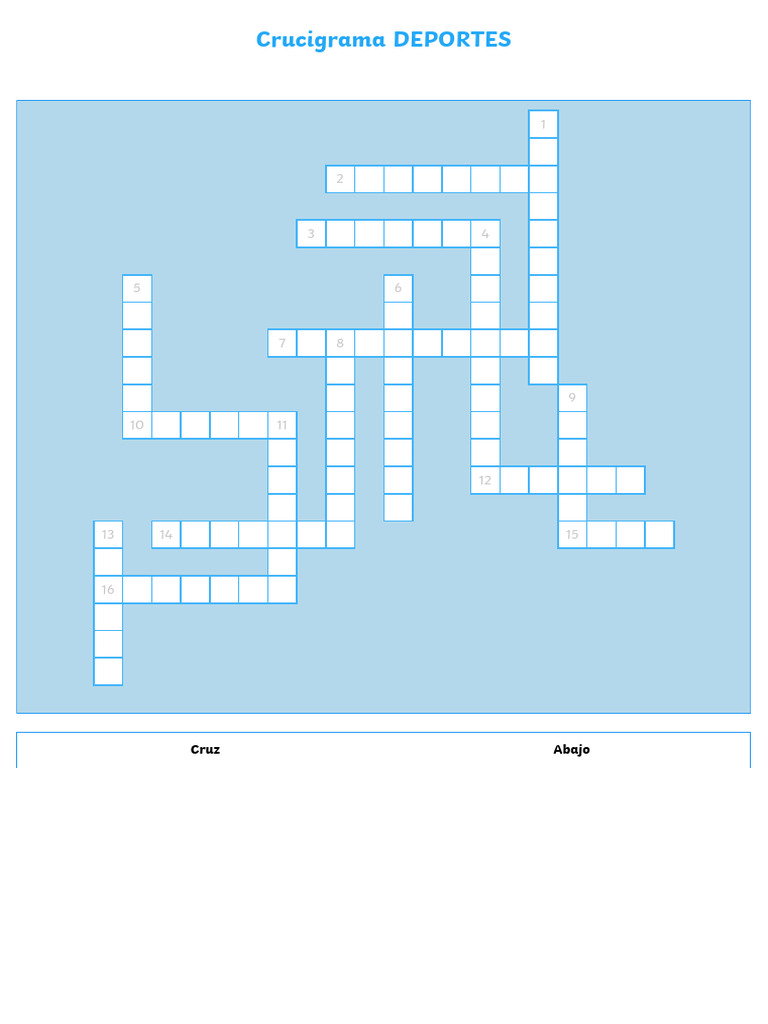 Crosswords Deportes | PDF