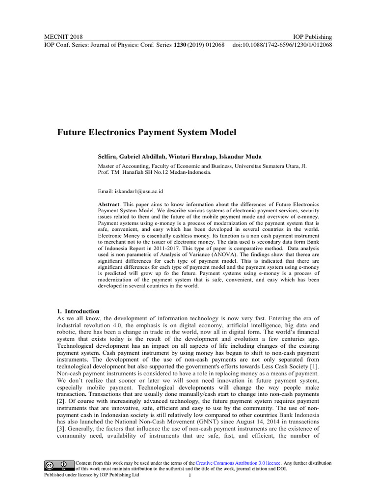 Future Electronic Payment Models | PDF | Credit Card | Debit Card