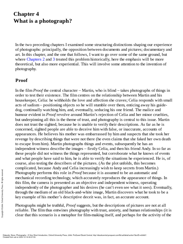 Photography A Very Short Introduction - (4 What Is A Photograph ...