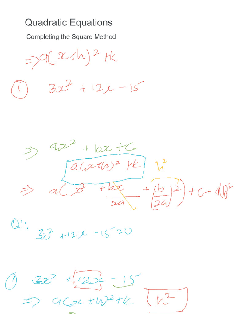 Graphing Quadratic Equations - 13 Jan 2024 | PDF
