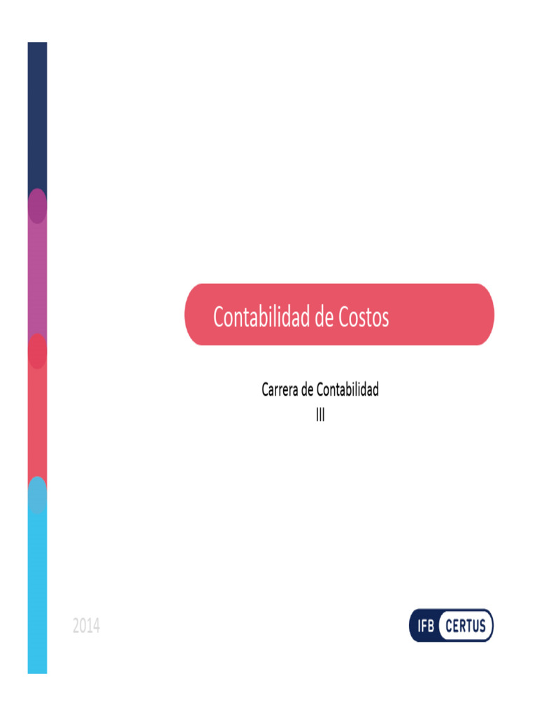 Contab. Costos Sesion 1 | PDF | Costo | Business