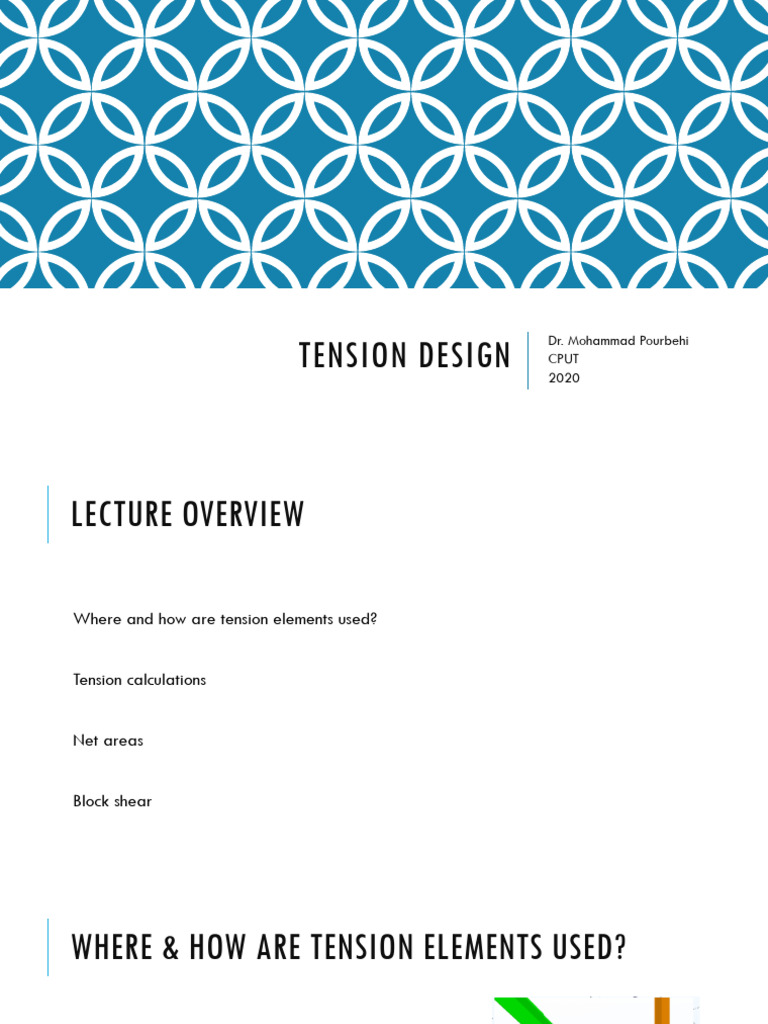 Tension Design and Failure Modes Guide | PDF | Teaching Methods ...