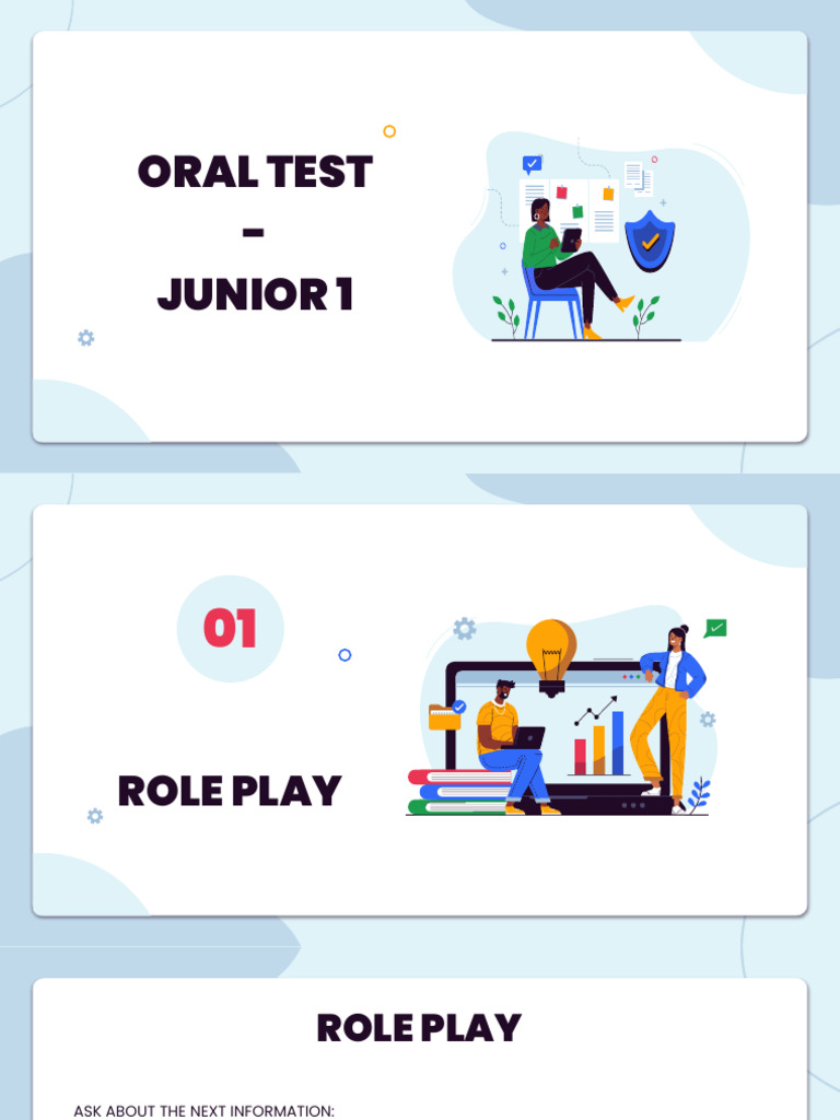 Junior Oral Test Role Play Guide | PDF