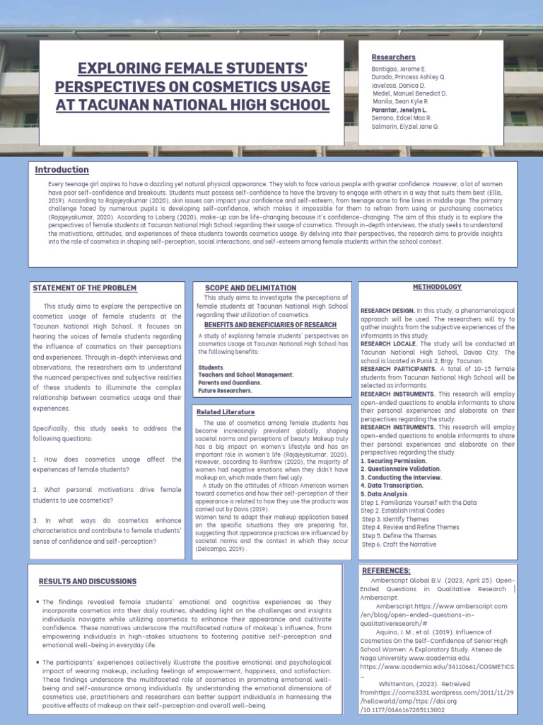Lavender Structured Duotone Portrait University Research Poster | PDF ...