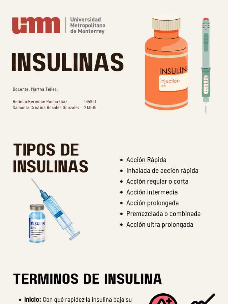 Tipos de Insulina | PDF | Insulina | Especialidades Medicas