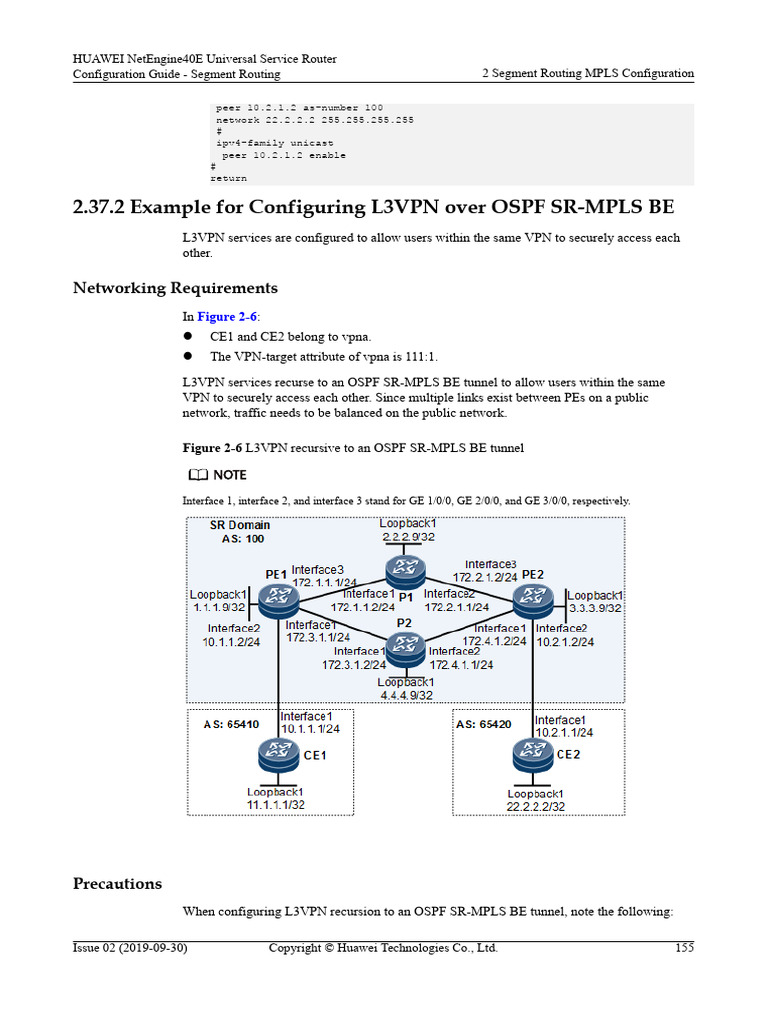 Huawei l3vpn | PDF | Virtual Private Network | Networking