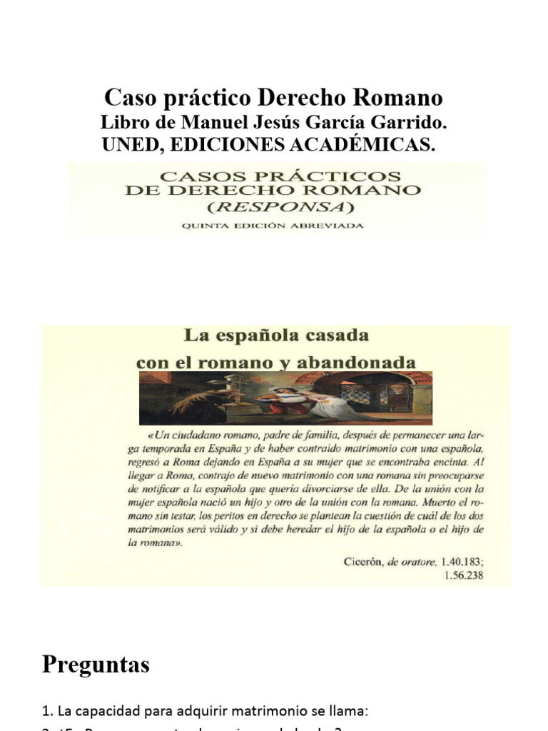Caso Práctico Derecho Romano | PDF
