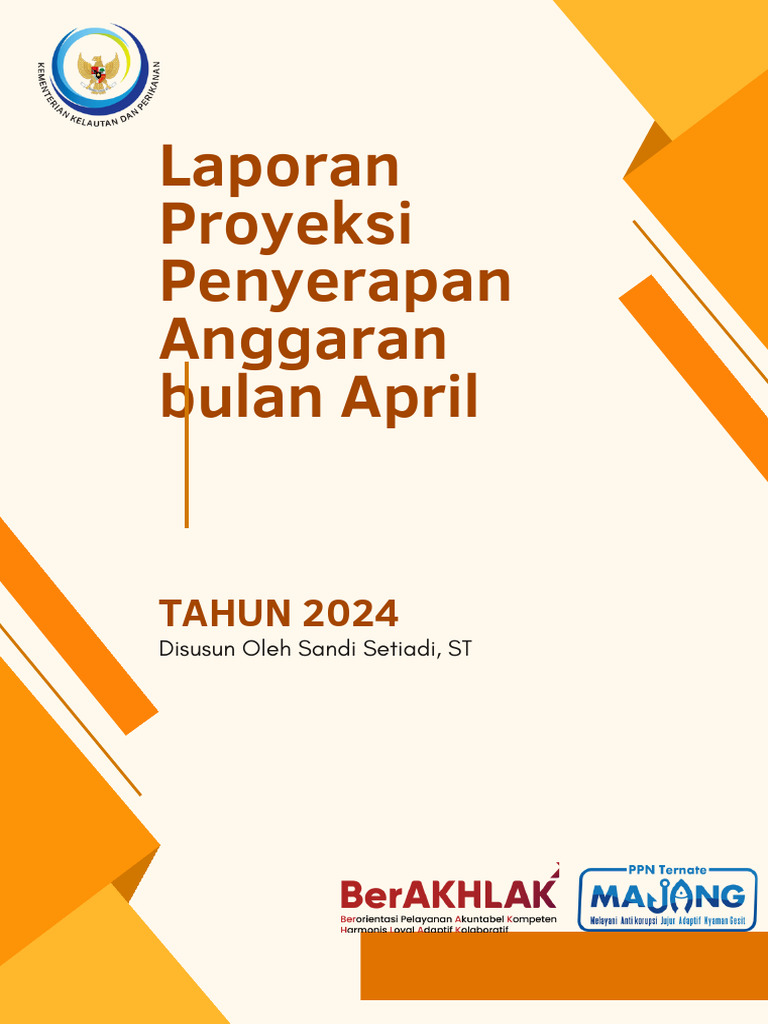 Laporan SKP Proyeksi Penyerapan Anggaran Fix | PDF