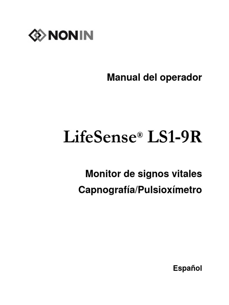 LifeSense® LS1-9R Monitor de Signos Vitales Capnografía/Pulsioxímetro | PDF