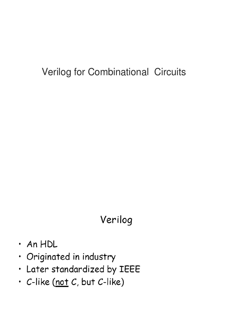 Verilog - Combinational Circuit | PDF | Computer Programming | Electronics