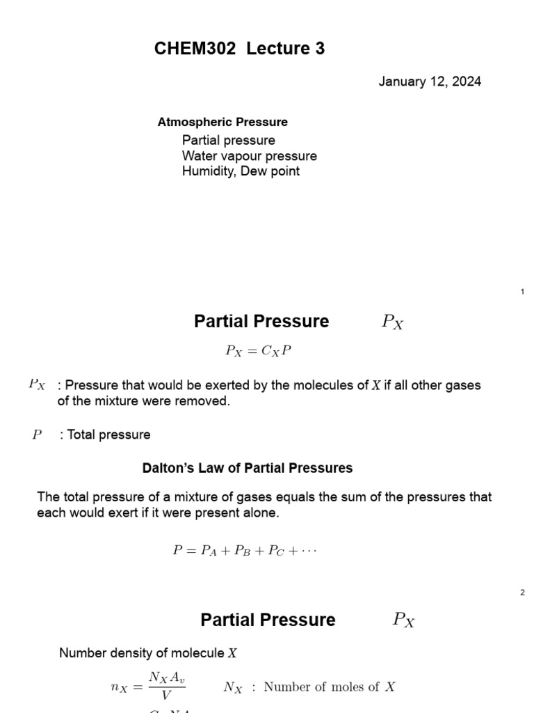 Lecture 03 | PDF | Water Vapor | Evaporation