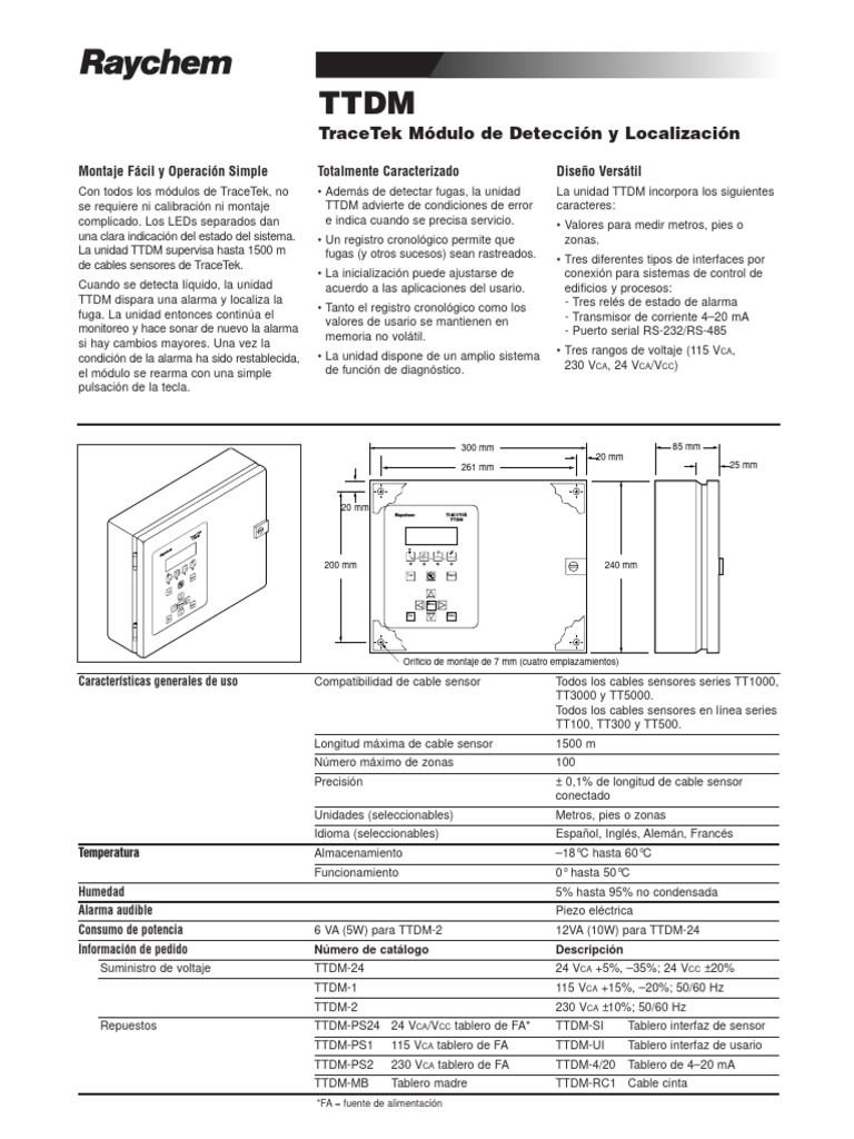 5 - Paneles de Alarma - TTDM Hoja Tecnica | PDF | Relé | Ingeniería ...