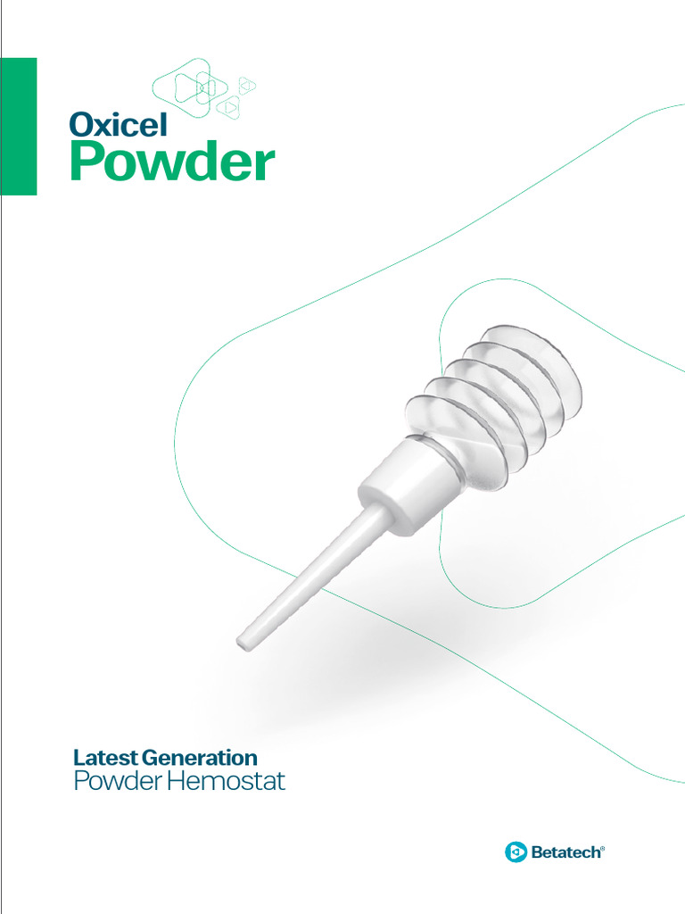 Oxicel Powder Absorbable Powder Hemostat | PDF | Hemostasis | Coagulation