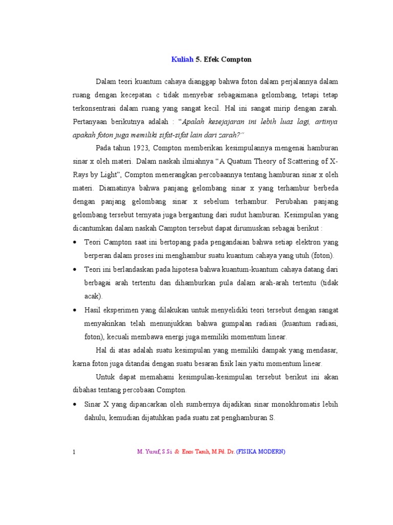Efek Compton | PDF