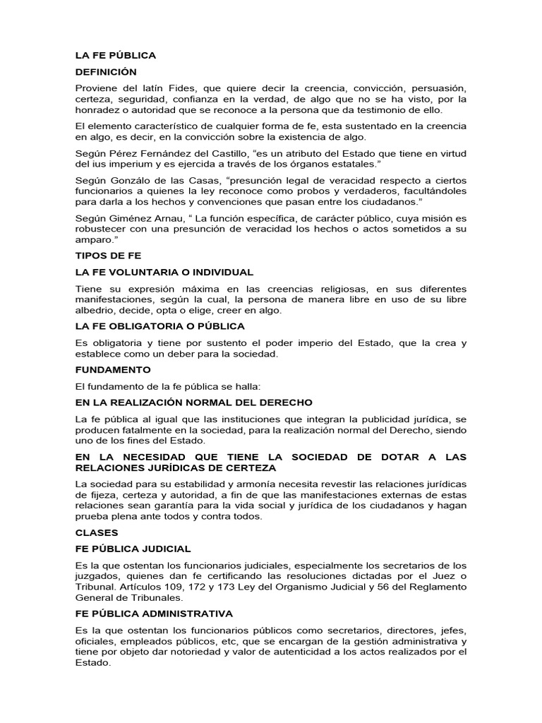 La Fe Pública | PDF | Ley común