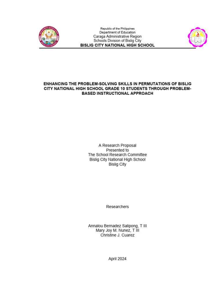 Salipong-Nunez-Jomoc - ACTION RESEARCH | PDF | Learning | Mathematics