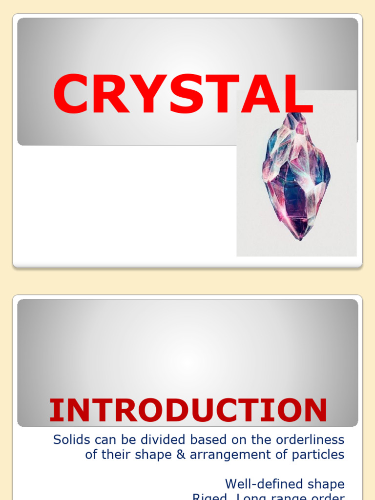 CHAPTER 6 - Crystal | PDF | Crystal Structure | Ion