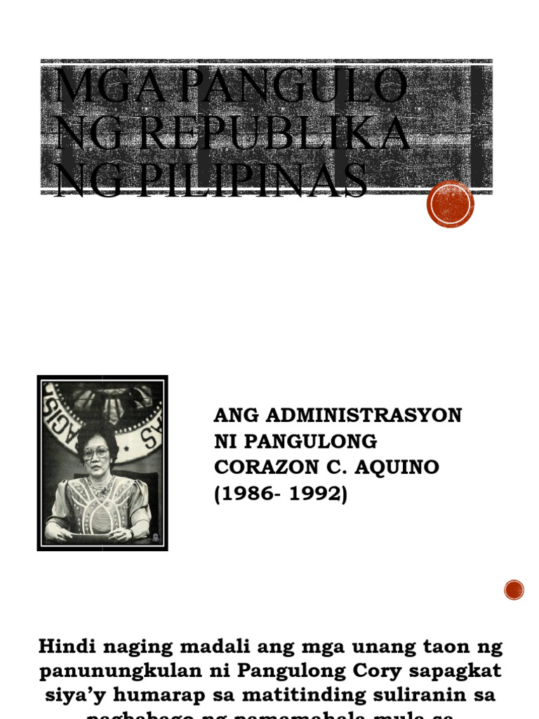 4th AP 6 - MGA PANGULO NG PILIPINAS | PDF