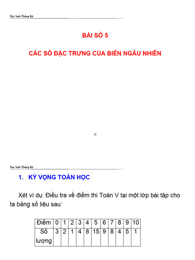 Xac Suat Thong Ke Bai 5 Den Bai 8 | PDF