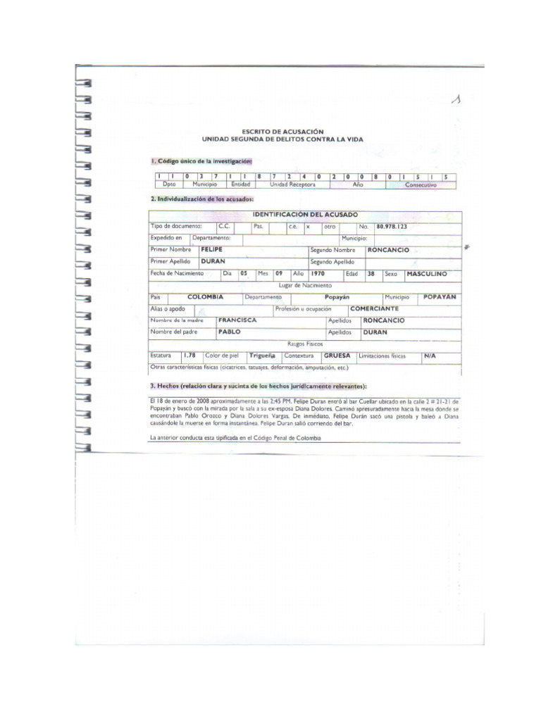 Documentos caso Felipe Duran | PDF