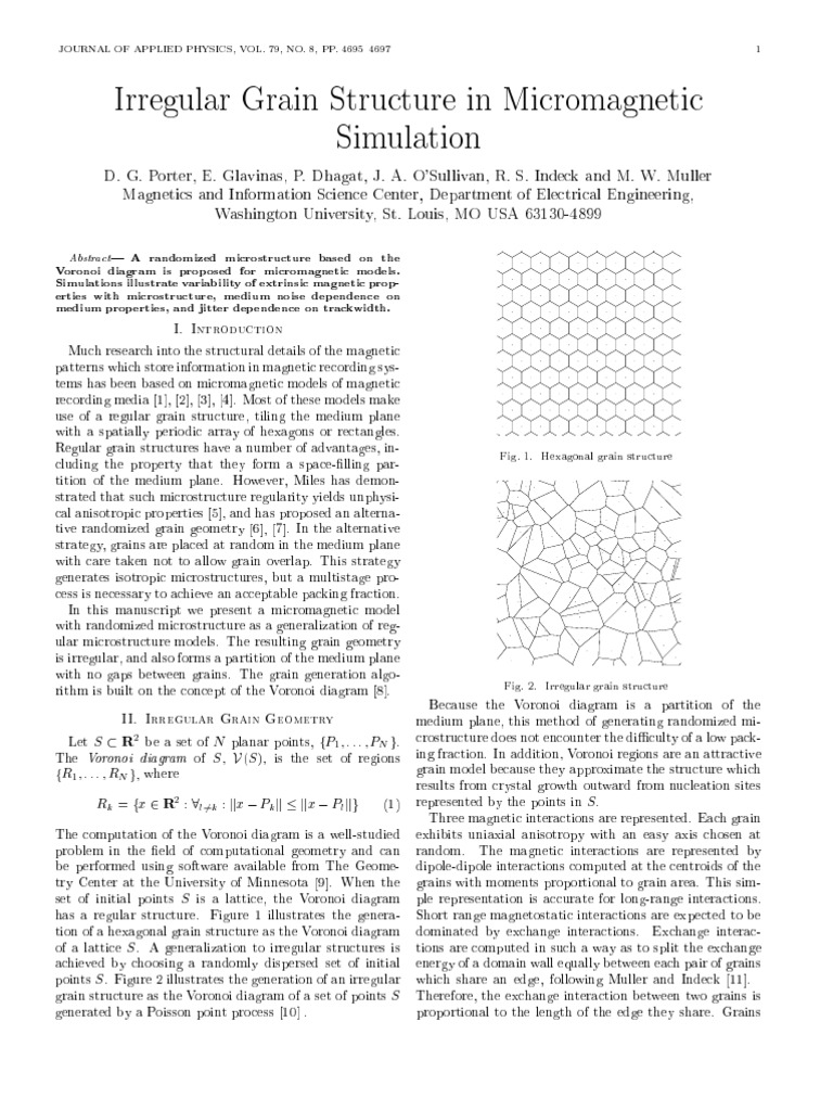 Irregular Grain Structure in Micromagnetic Simulation | PDF | Hysteresis | Relaxation (Nmr)