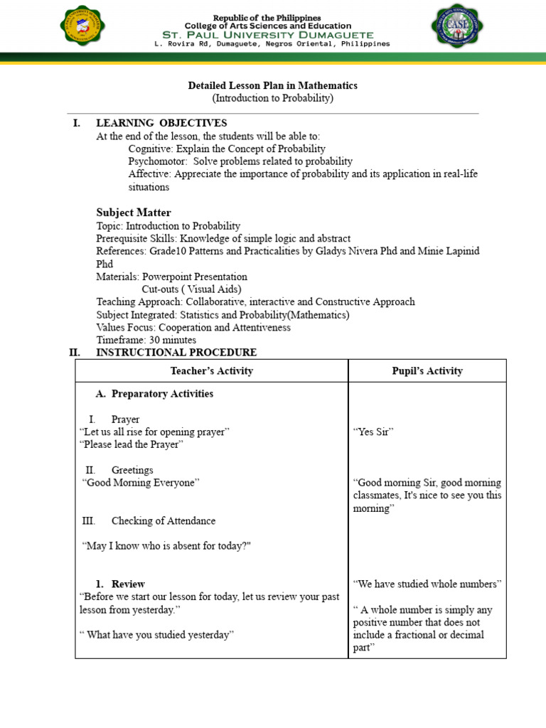 Edtech Lesson Plan | Download Free PDF | Probability | Epidemiology