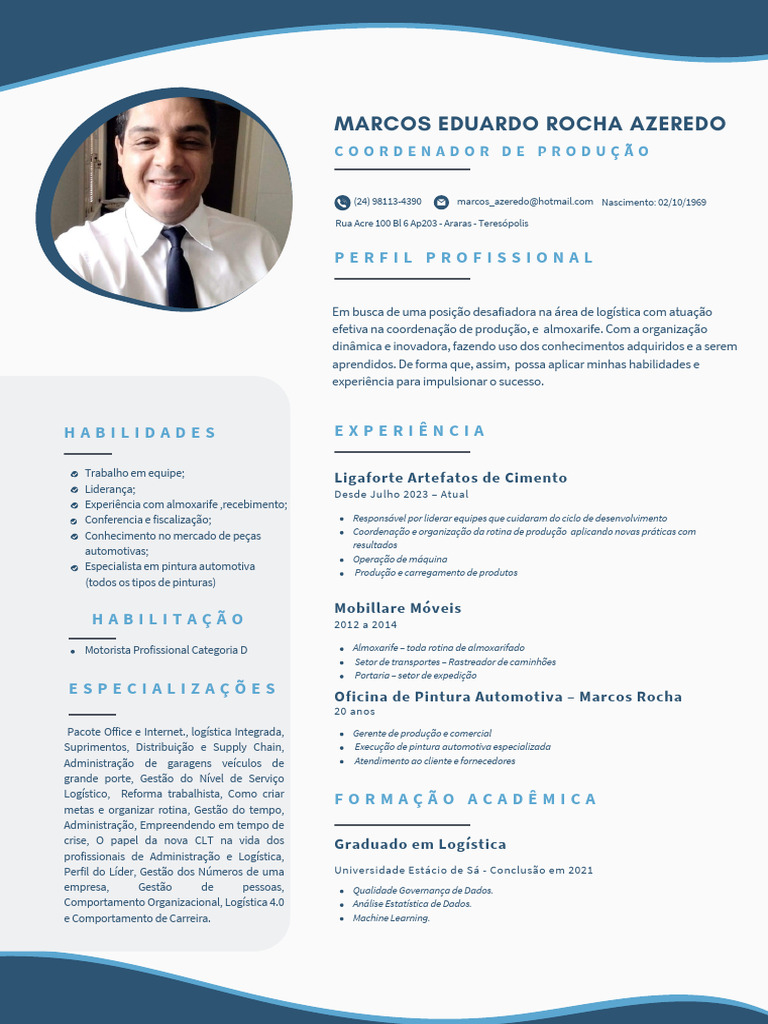 Marcos Eduardo Rocha Azeredo | PDF | Logística | Cadeia de suprimentos