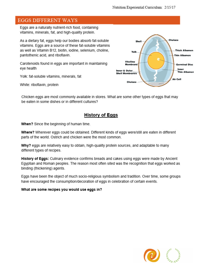 Client Handout Eggs Different Ways 1 | PDF | Vitamin | Proteins