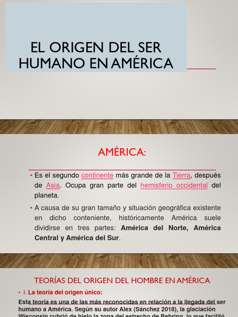El Origen Del Ser Humano en América | PDF | Américas | Humano