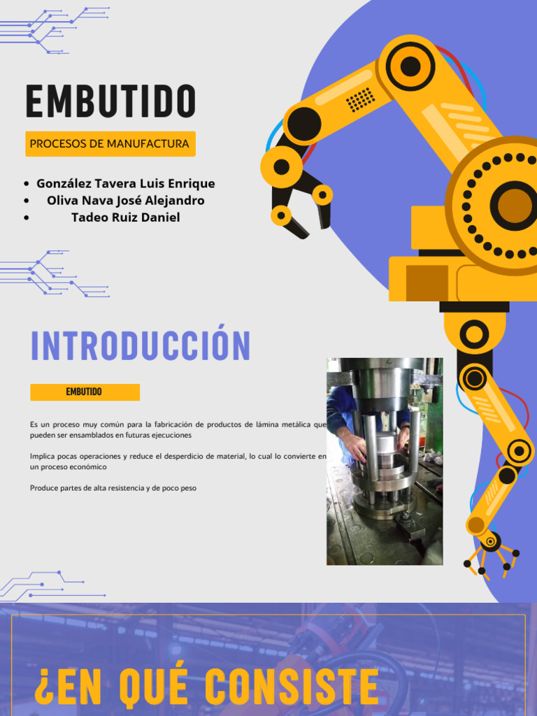 Proceso de Embutido en Manufactura | PDF | Mecanizado | Procesos ...