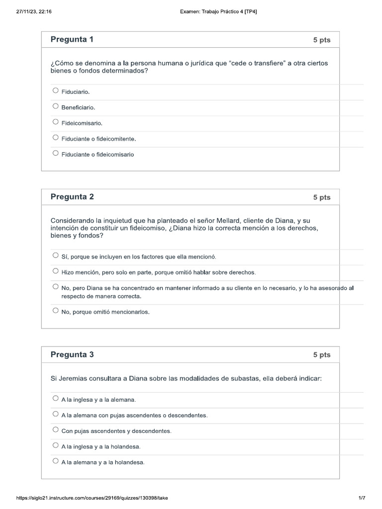 Examen - Trabajo Práctico 4 (TP4) | PDF | Métodos y materiales de enseñanza | Tecnología