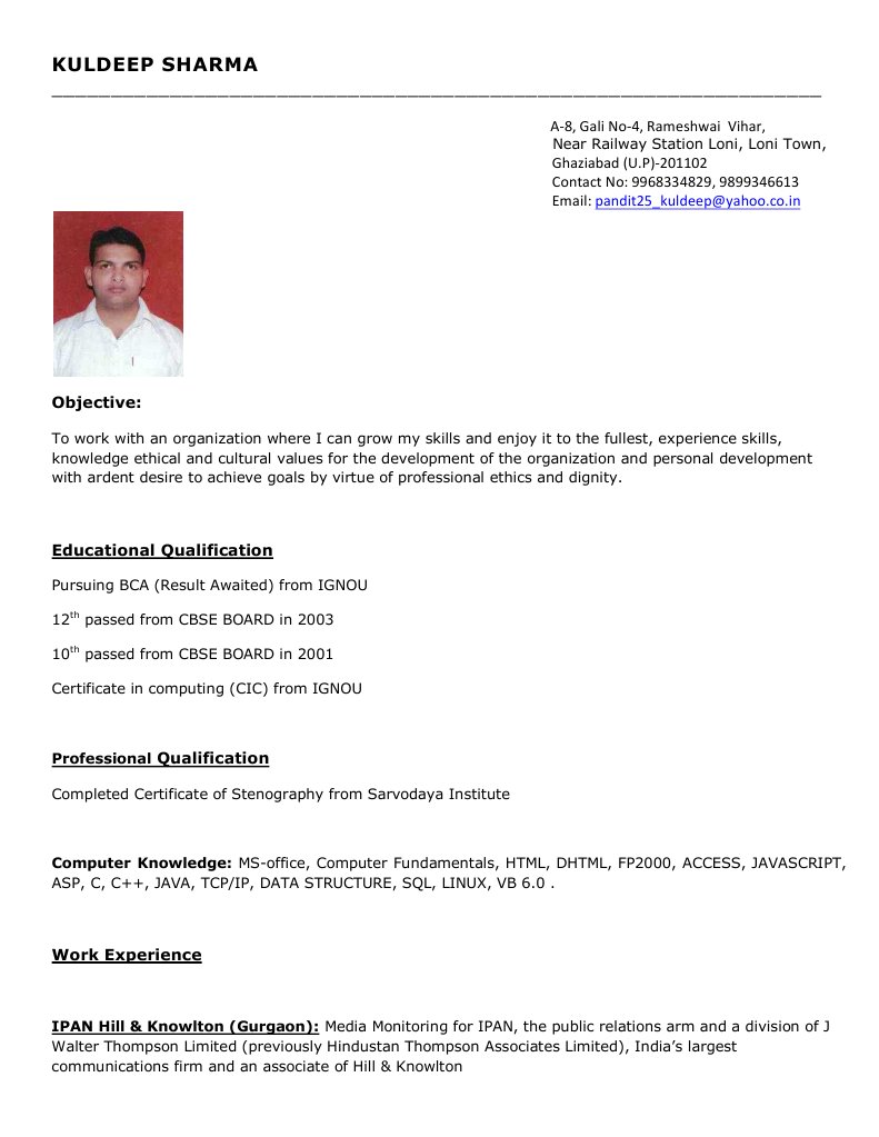 Kuldeep Latest Updated Resume | PDF | Career & Growth