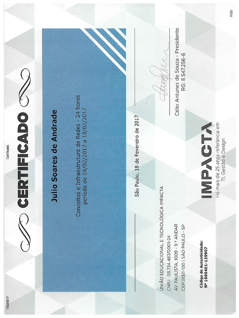 Certificado Impacta | PDF