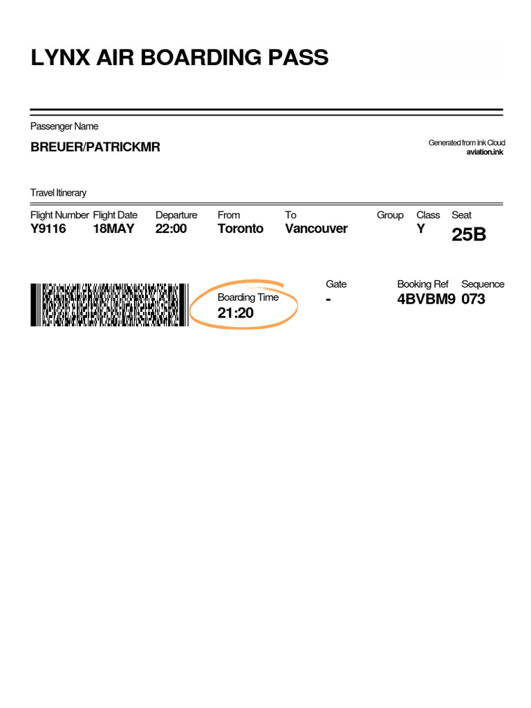 Boarding Passes 4BVBM9 | PDF
