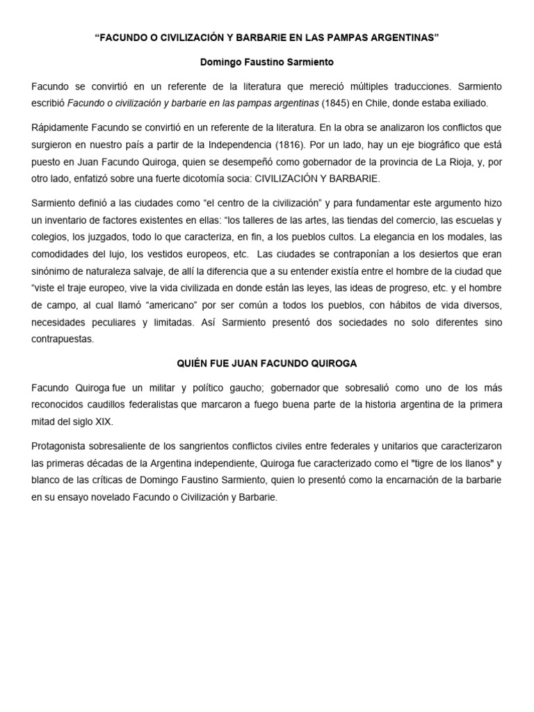 Facundo Quiroga | PDF