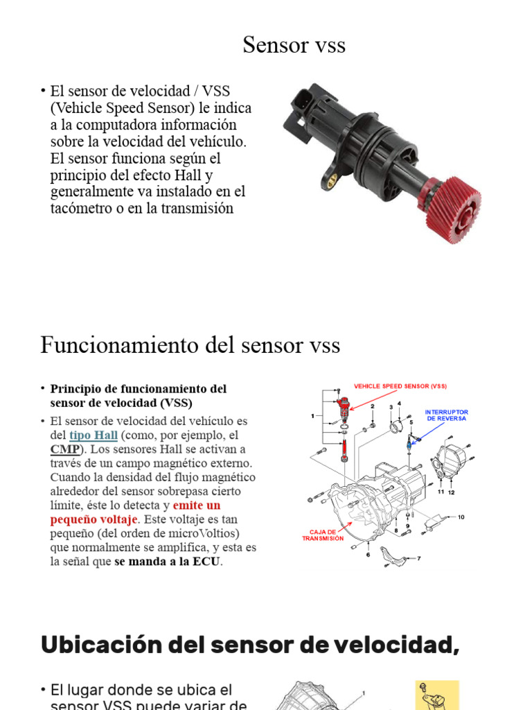 Funcionamiento y Fallas del Sensor VSS | PDF | Sensor | Corriente eléctrica