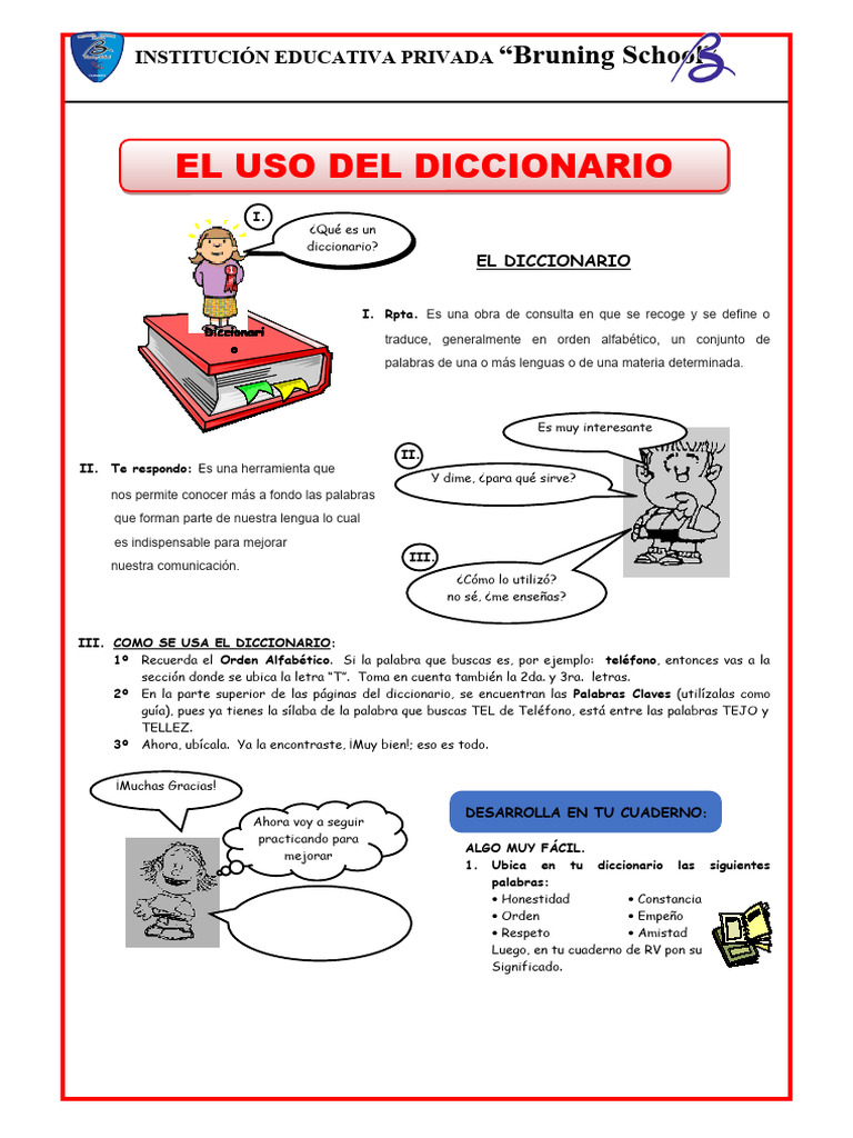 El uso del diccionario - rv | PDF | Diccionario | Escritura